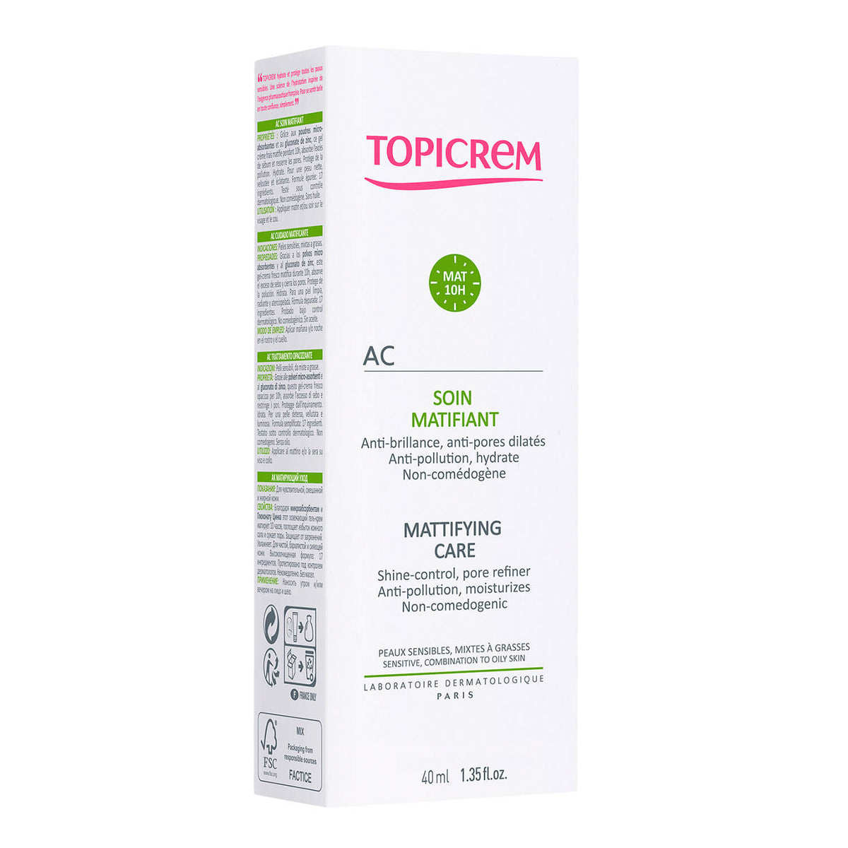 Topicrem - AC Gel Crema Cuidados Matificantes - 40 ml. – Sanapiel ...