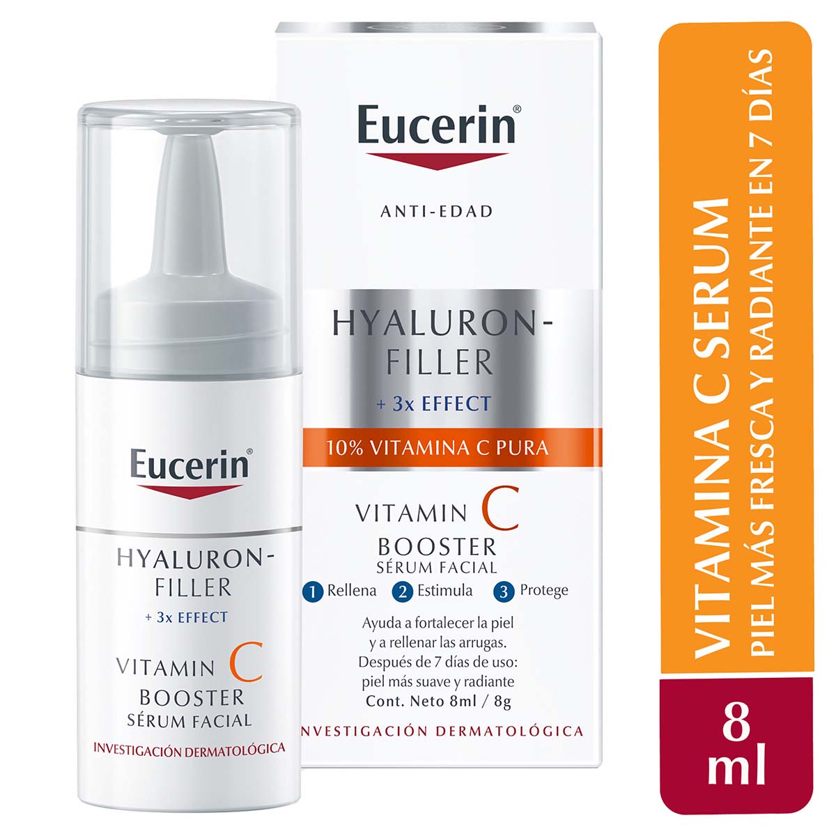Eucerin - Booster Anti Edad Facial Hyaluron-Filler Vitamina C – 8 ml. – Sanapiel Farmacia ...